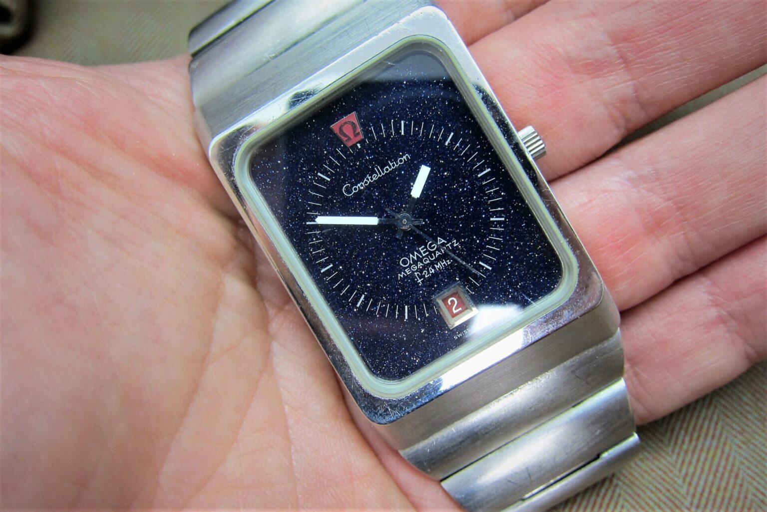 **SOLD**Omega Constellation Megaquartz Stardust | Aventurine Dial ...